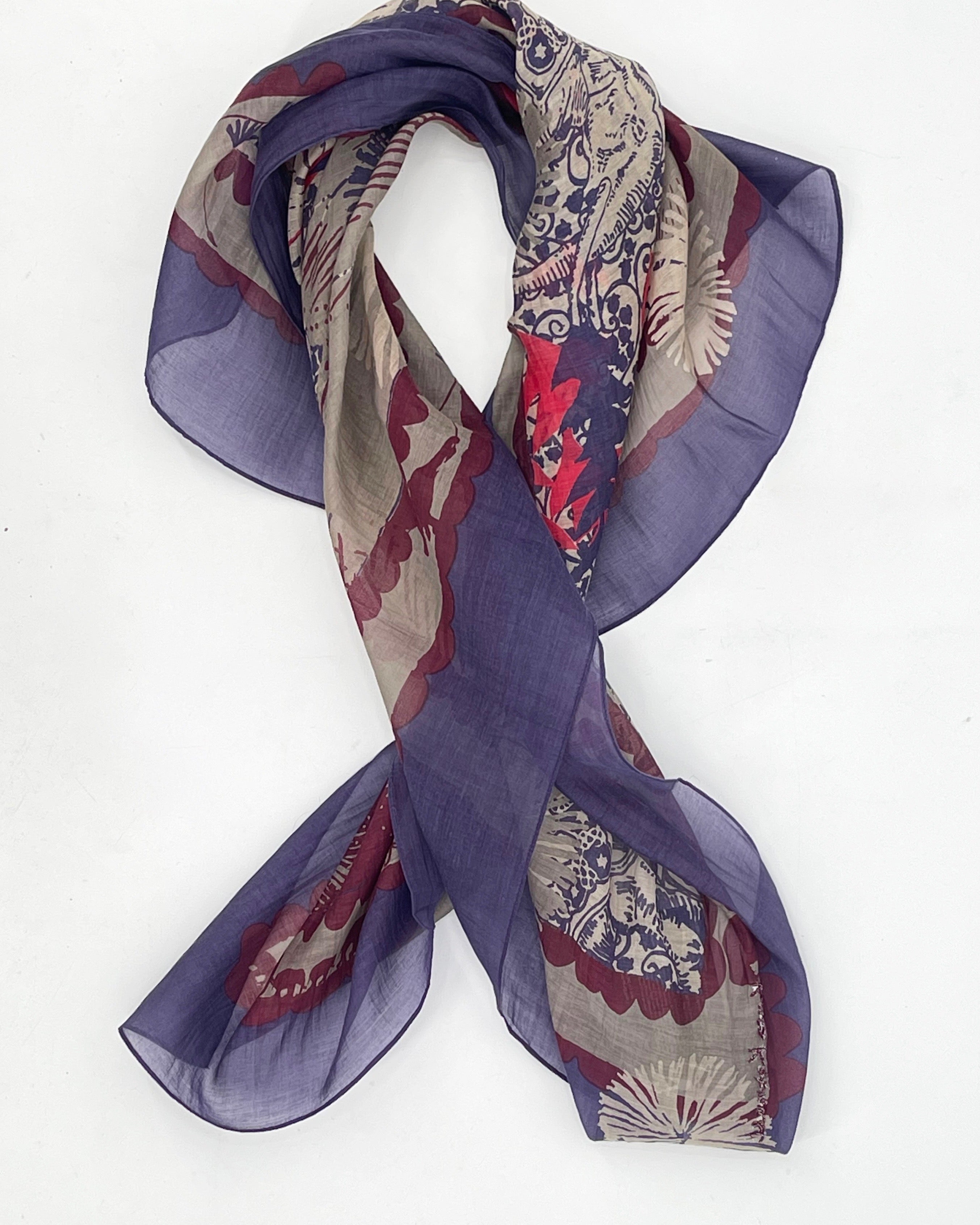 Flowers and Elephants Scarf – MOTTO Harvard Square